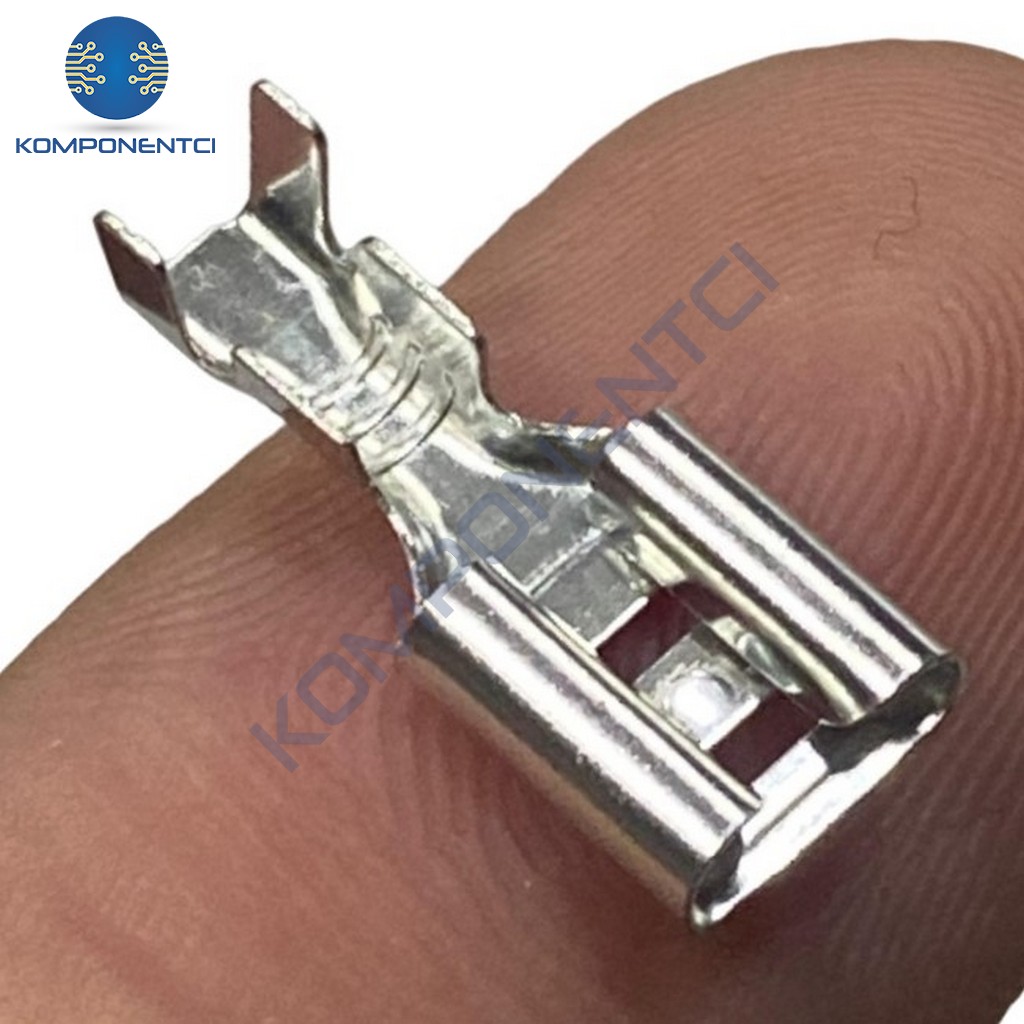 6.3mm İzolesiz Kablo Ucu Dişi Terminal | Komponentci