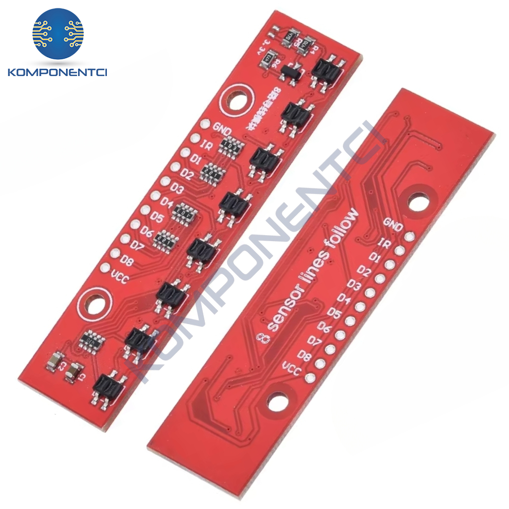 QTR-8A 8 li Kızılötesi Sensör Modülü | Komponentci