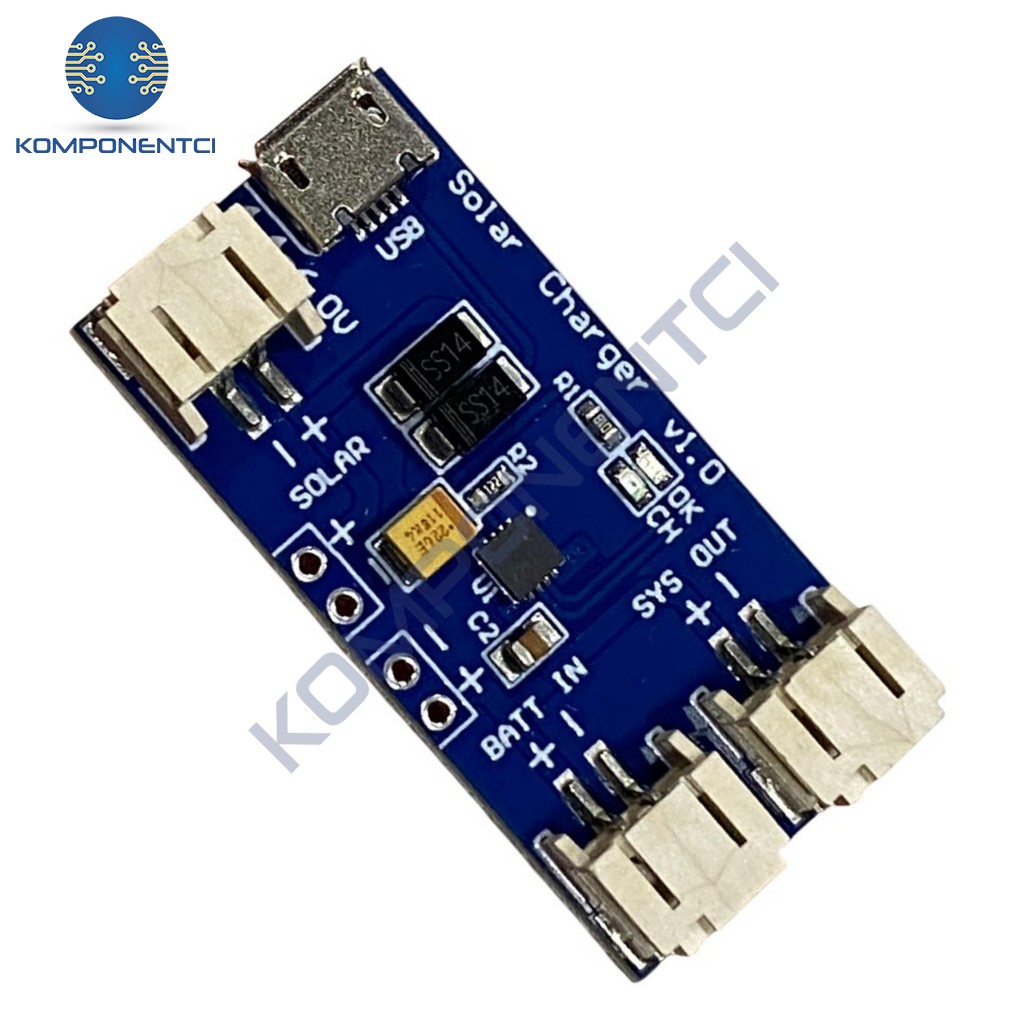 Mini Solar Li-Po Pil Şarj Modülü | Komponentci