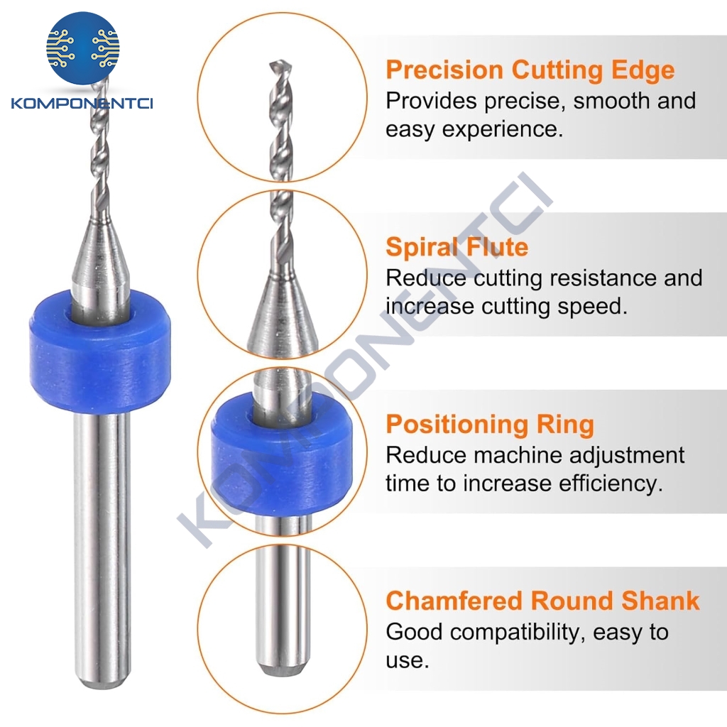 1.1mm PCB Matkap Ucu Seti - 10 Adet (Kutulu) | Komponentci
