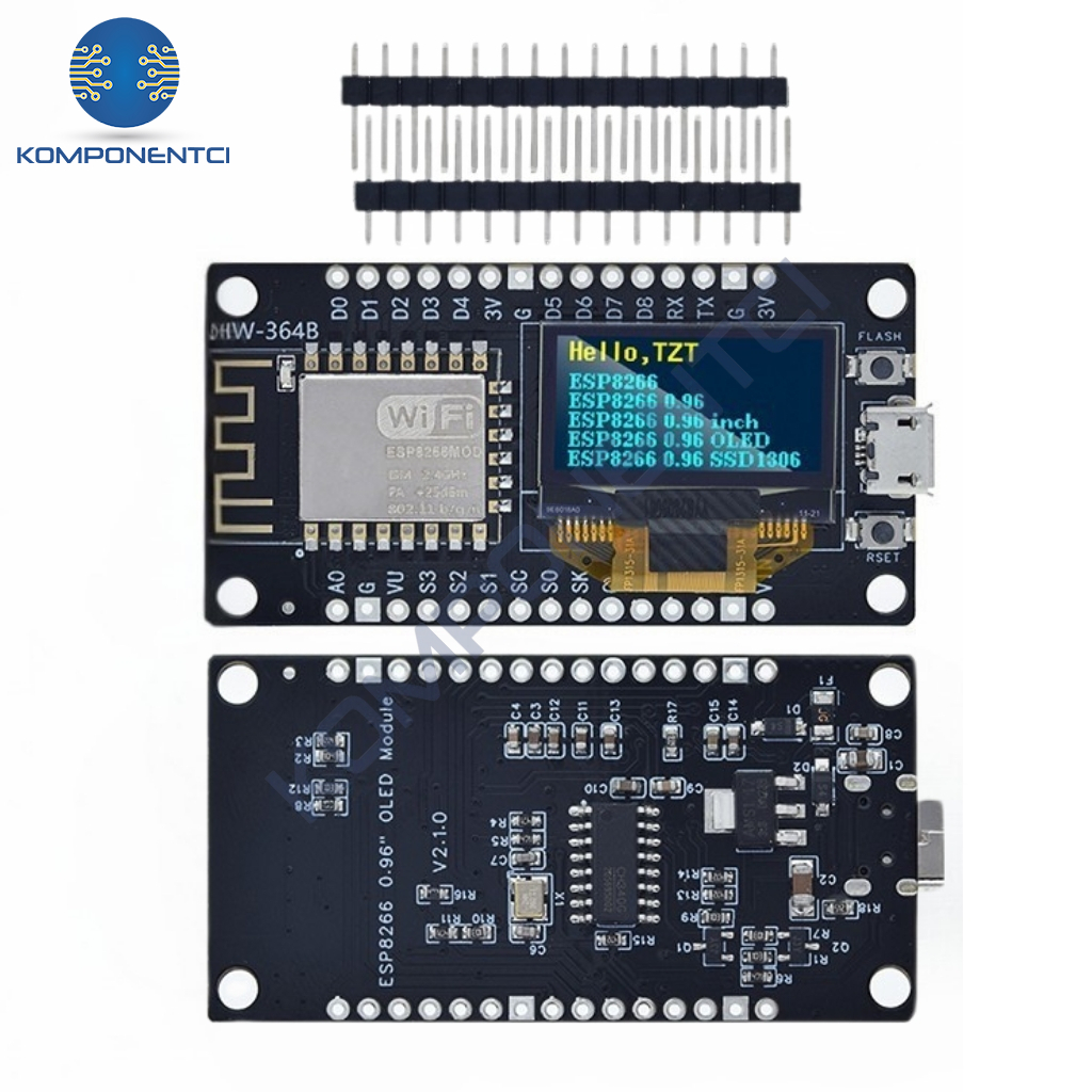 NodeMCU ESP8266 0.96 Inch OLED Wifi Geliştirme Kartı Micro USB I ...
