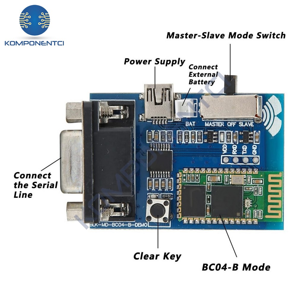 RS232 Bluetooth Seri Adaptör Modülü | Komponentci