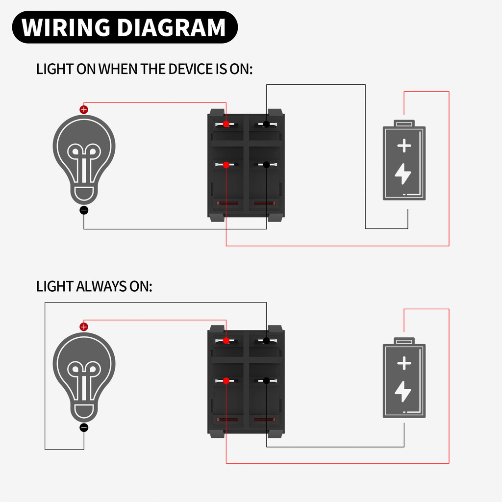 IC-104-S Geniş Işıklı Anahtar 30A 250V On-Off 4P | Komponentci