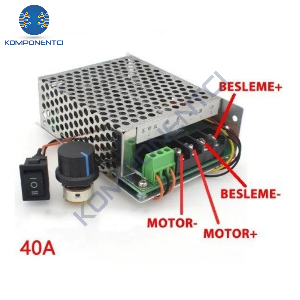 40A 50V DC Motor Hız Kontrol Devresi | Komponentci