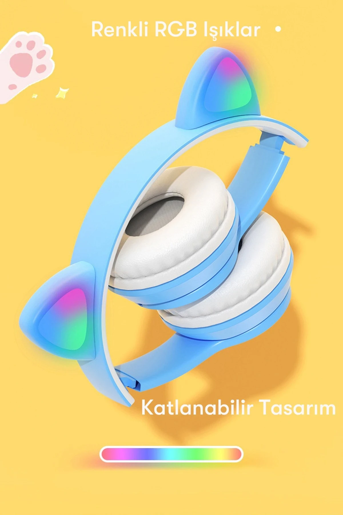 Newface P47M Kablosuz Kedi Kulaklık - Siyah | Komponentci