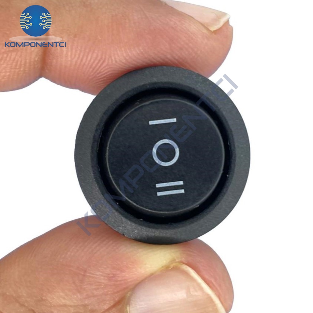 IC-134-2 YAYLI Yuvarlak Işıksız Anahtar (ON)-OFF-(ON) 3P Komponentci