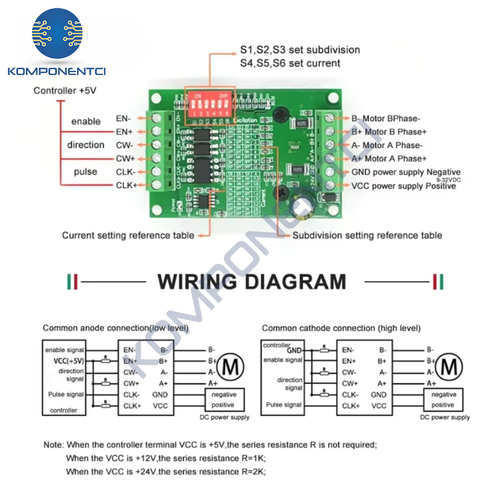 TB6560 3A Step Motor Sürücü Kartı | Komponentci