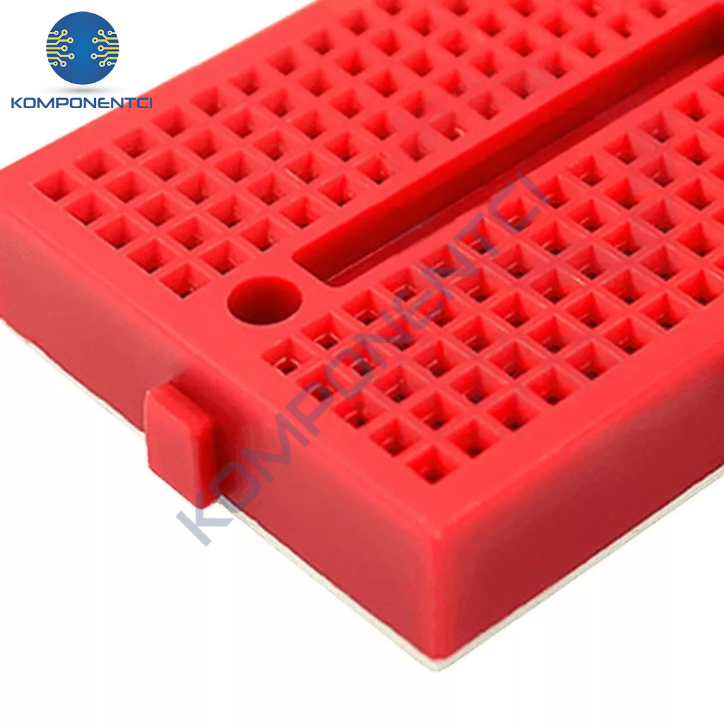 Mini Breadboard Yapışkanlı 170 Pin Kırmızı | Komponentci