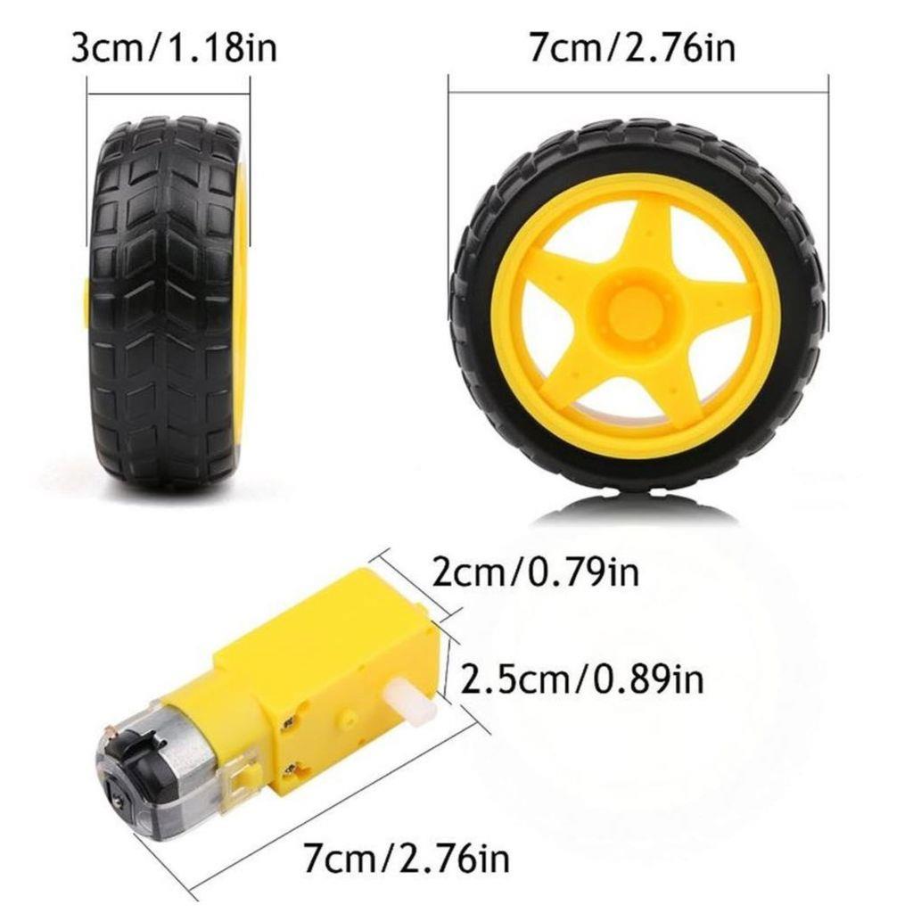 Arduino 6V 250 Rpm DC Motor Ve Tekerlek Seti « Komponentci.net ...