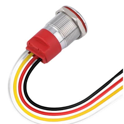 WD19T-P2-E 19mm Dokunmatik Touch Metal Buton - Sarı | Komponentci