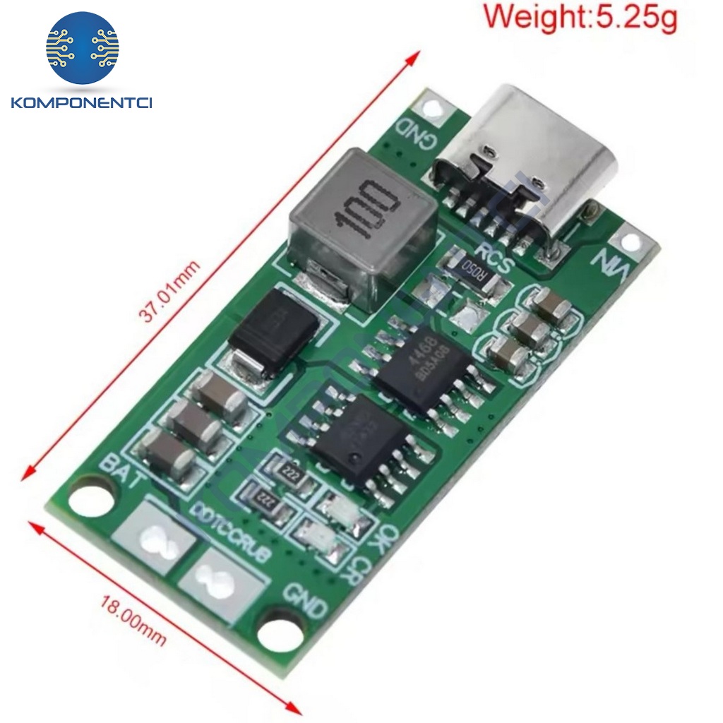 2S 2A Type-C Şarj Modülü Çok Hücreli 18650 Lityum Pil Şarj Devresi 8.4V ...