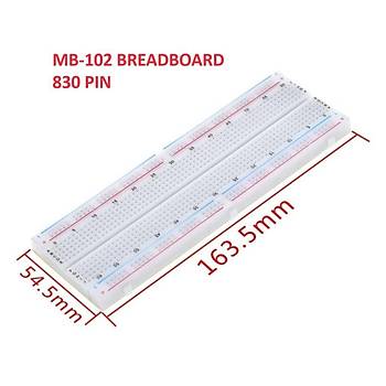 MB-102 Breadboard Arduino 830 Pin MB-102 Büyük Boy Breadboard - Tekli