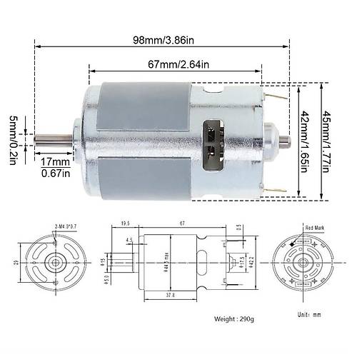 RS775 DC Motor 12V 3000Rpm | Komponentci