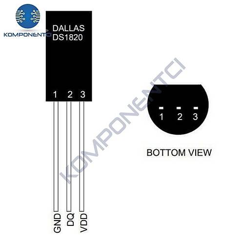 DS1820 PR-35 Sıcaklık Sensörü Entegresi | Komponentci