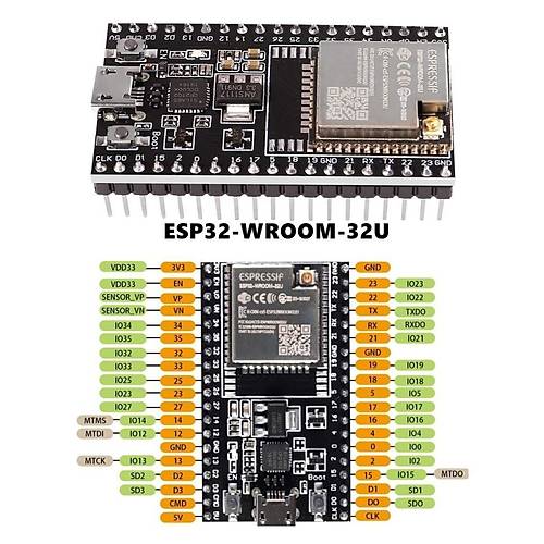 ESP32-WROOM-32U Wifi Bluetooth Geliştirme Kartı 38 Pin | Komponentci