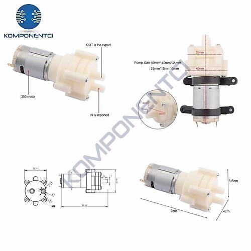 R385 DC 6-12V Mini Akvaryum Ve Su Pompası | Komponentci