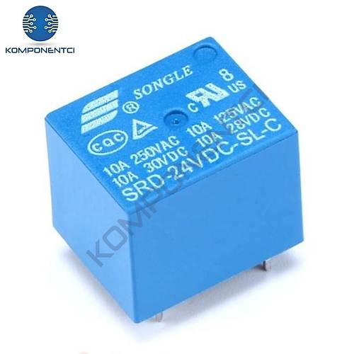 Songle 24V Minyon Spot Röle SRD-24VDC-SL-C | Komponentci