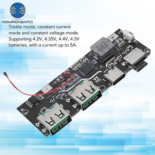Çift USB 5V 22.5W Led'li Micro Type-C Powerbank Hızlı Şarj Modülü ...