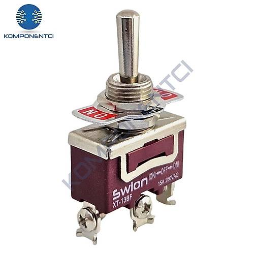 IC-155S SWION Toggle Switch 3P MOM-OFF-MOM Ø12mm XT-13BF | Komponentci