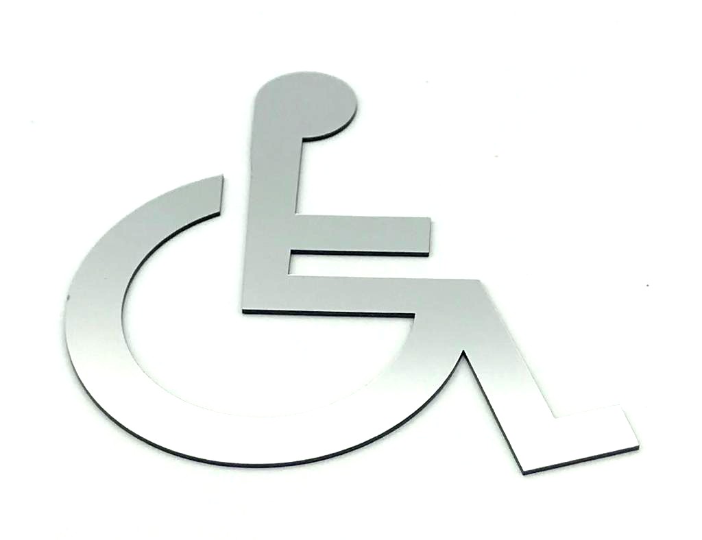 WC Engelli Tuvalet İşareti, Kapı ve Duvar Yönlendirme Levhası 15 CM X ...