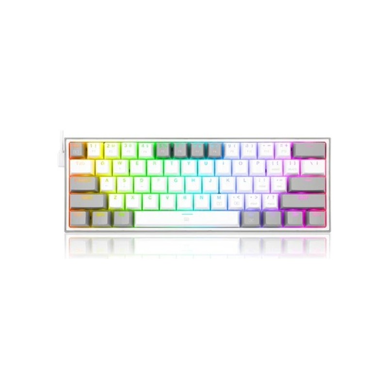 Redragon K617-RGB Fizz %60 TKL Red Switch Beyaz/Gri Kablolu Mekanik ...
