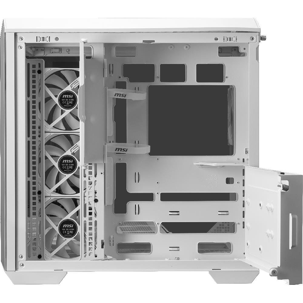 MSI Mag Pano 100R PZ White ARGB 4 Fanlı Beyaz ATX Oyuncu Kasası