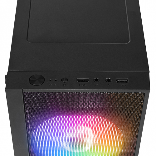 Everest Minion Mesh 300W 2x12cm Micro Atx Rainbow Kasa