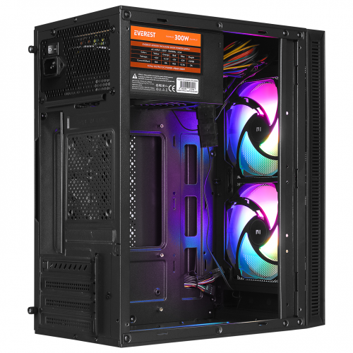 Everest Minion Mesh 300W 2x12cm Micro Atx Rainbow Kasa