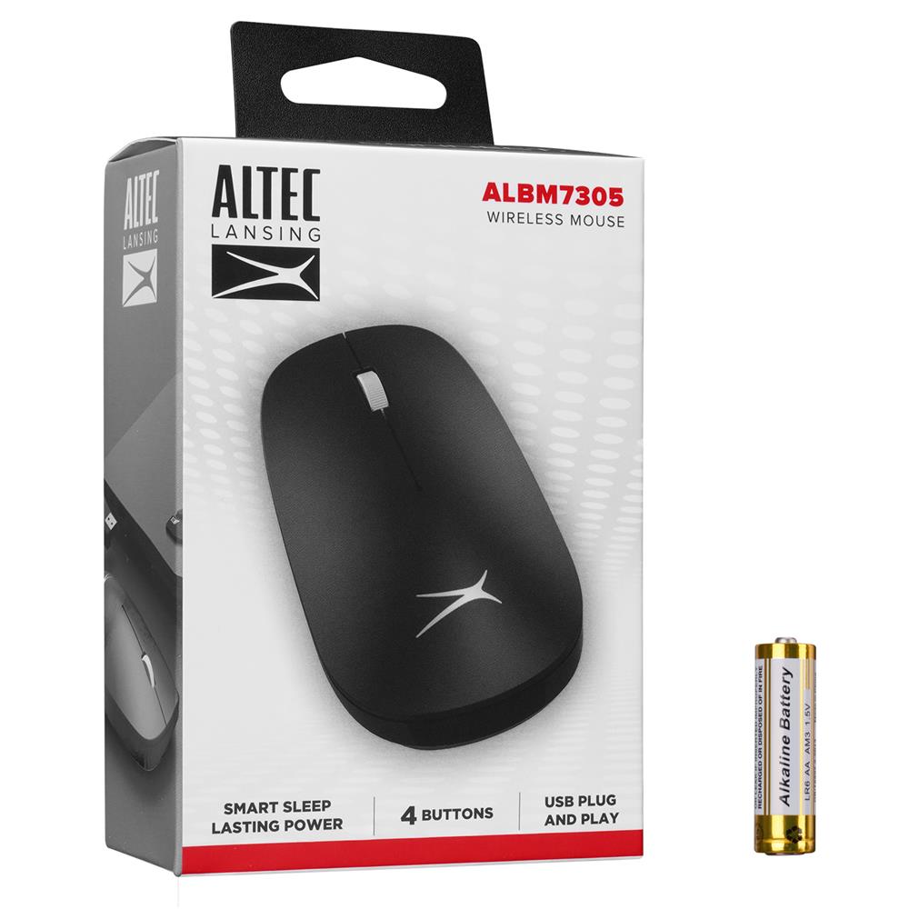 Altec Lansing ALBM7305 Siyah 2.4GHz USB 1600DPI Alkalin Pilli Kablosuz ...