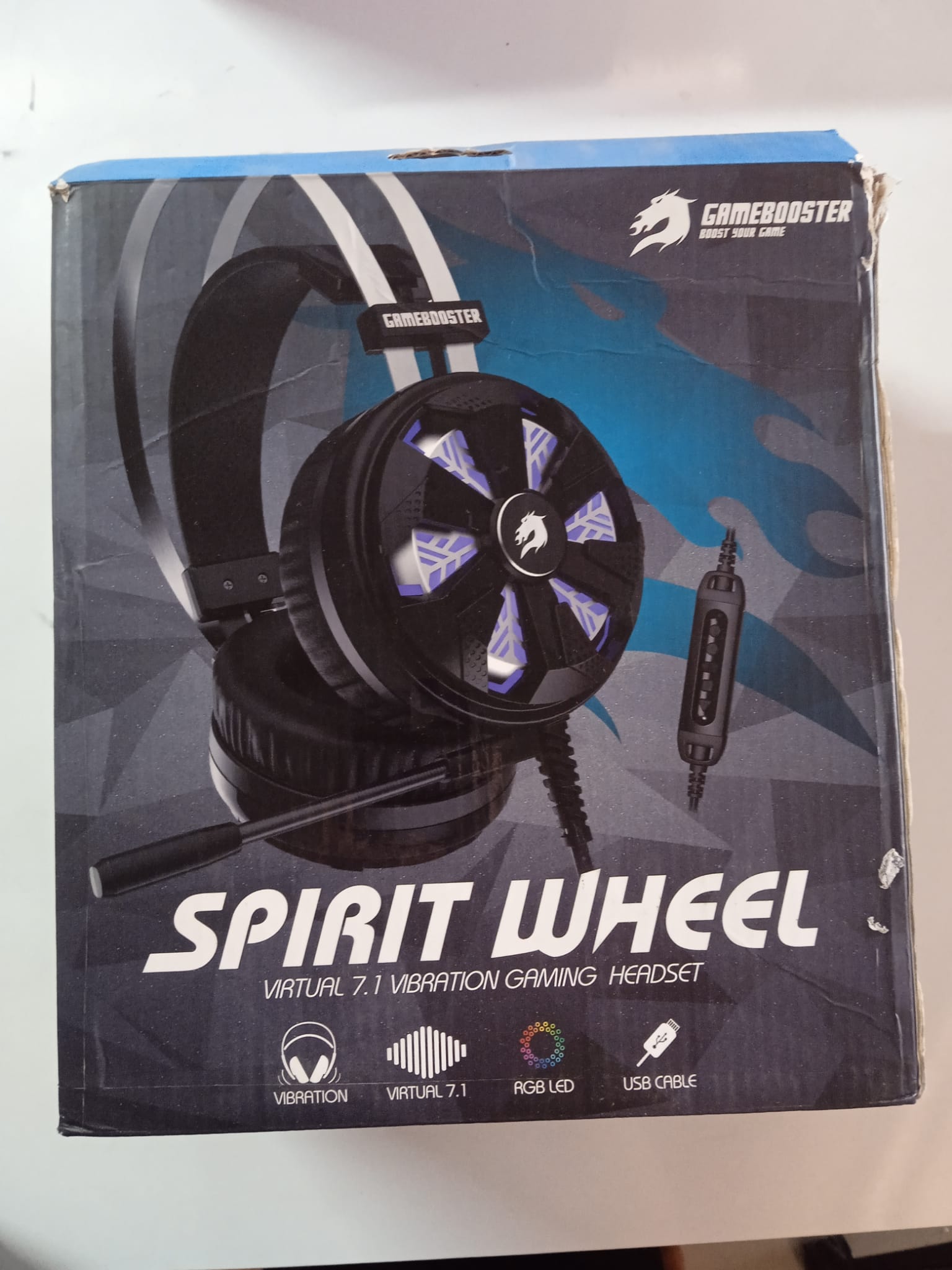 GameBooster H7 Spirit Wheel Rainbow RGB LED 7.1 Titreşimli Siyah Oyuncu ...