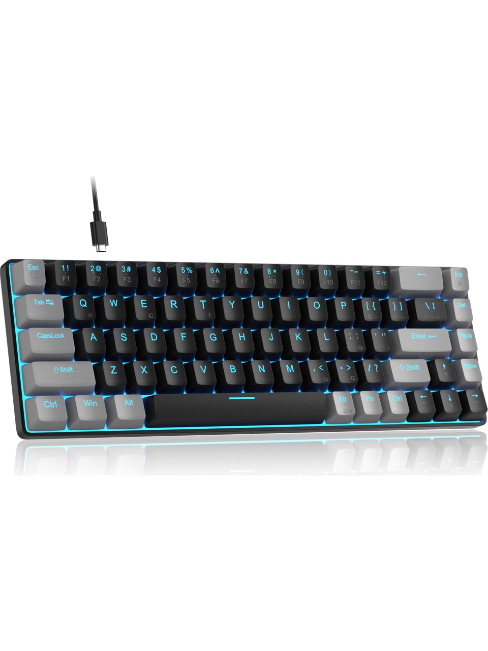 MageGee MK-BOX 68 Tuş RGB %65 TKL Red Switch Kablolu Gri Mekanik Oyuncu ...