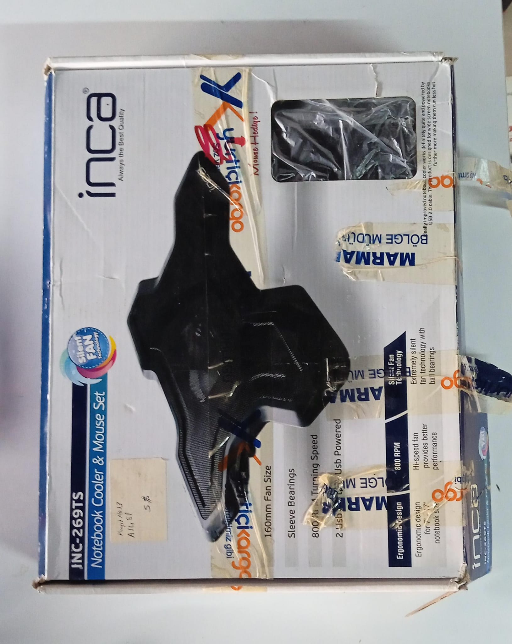 Inca Inc-269Ts Notebook Soğutucu + Mouse Set (OUTLET)