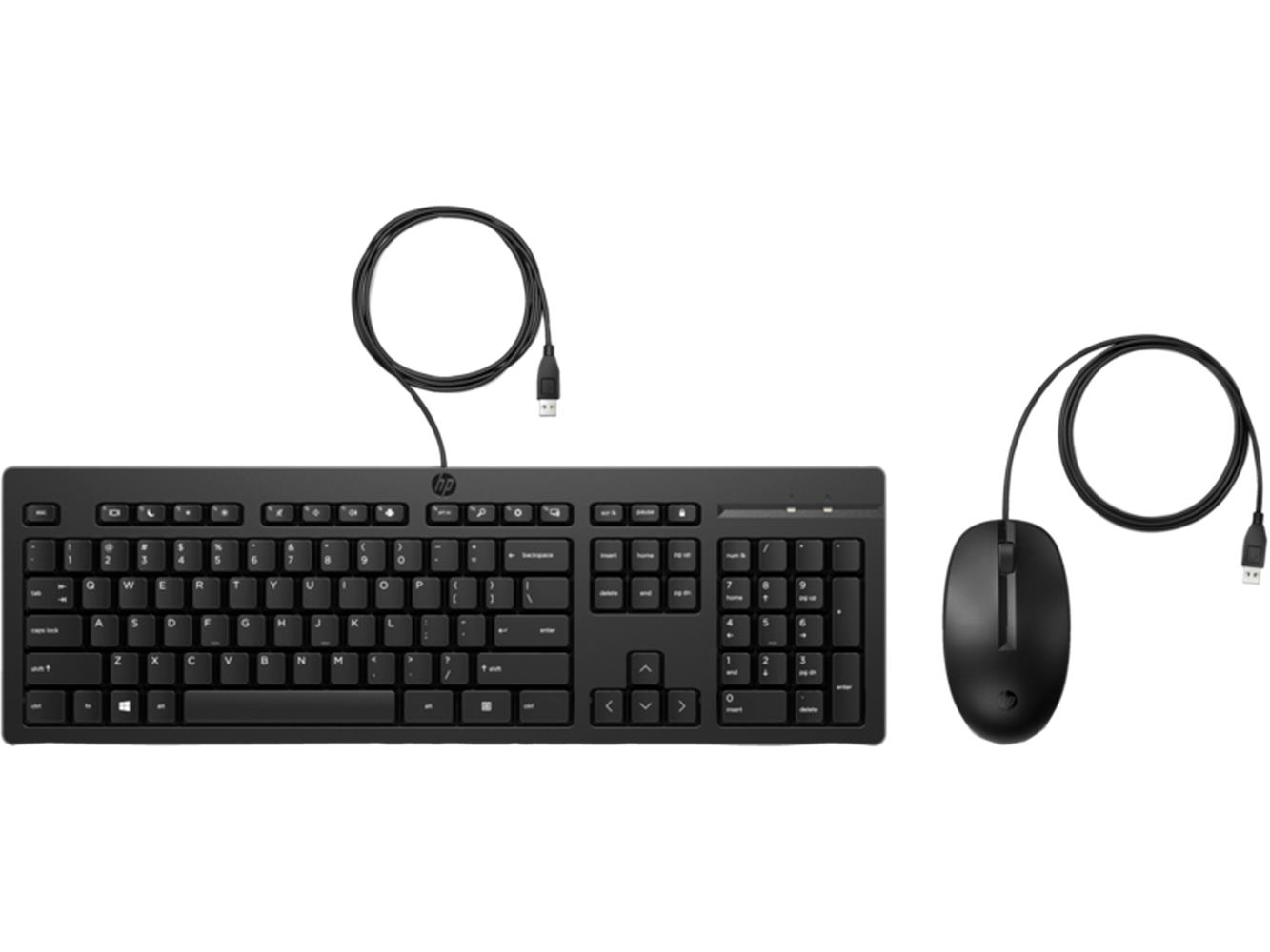 HP 225 Kablolu Siyah Klavye Mouse Set
