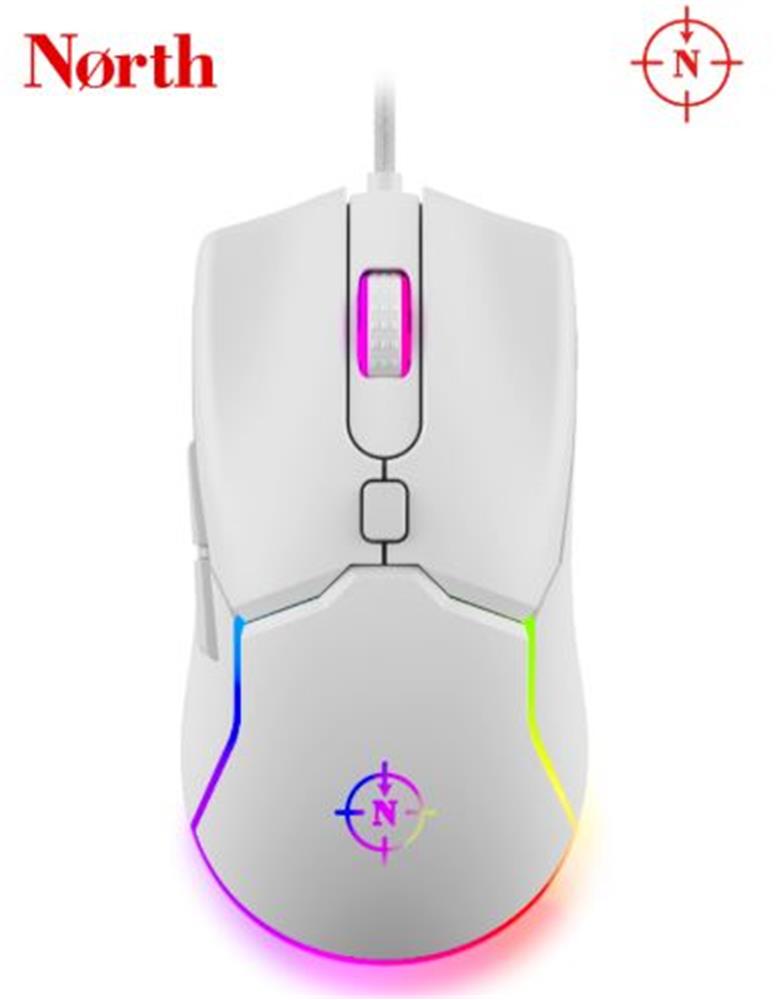 North Air White RGB Kablolu Profesyonel Oyuncu Mouse