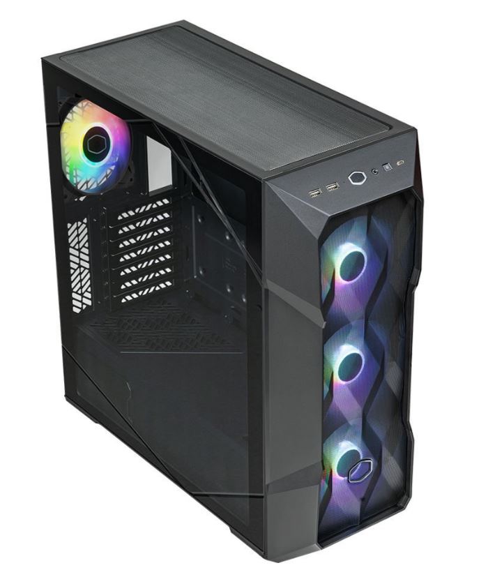 CM MasterBox TD500 V2 Siyah ARGB 4x120mm Fanlı, Tempered Glass Kristal ...