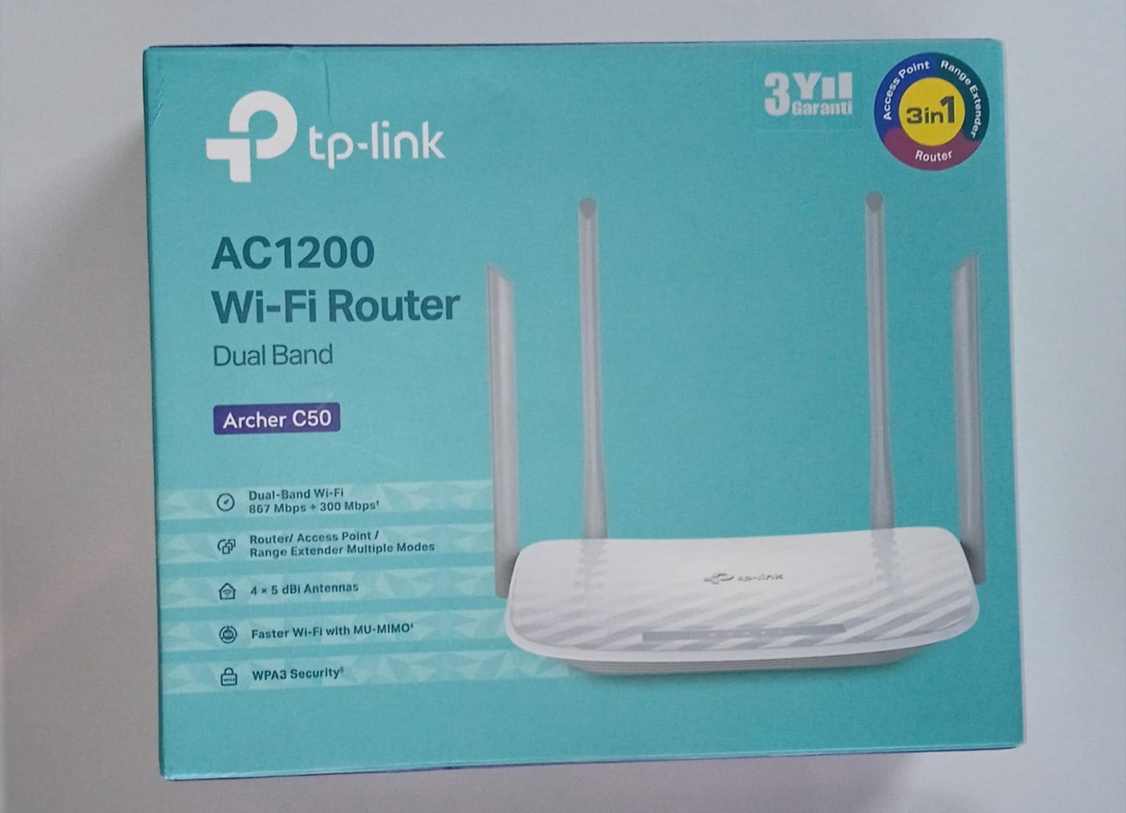 TP-Link Archer C50 4 Port 1200 Mbps Router (OUTLET)