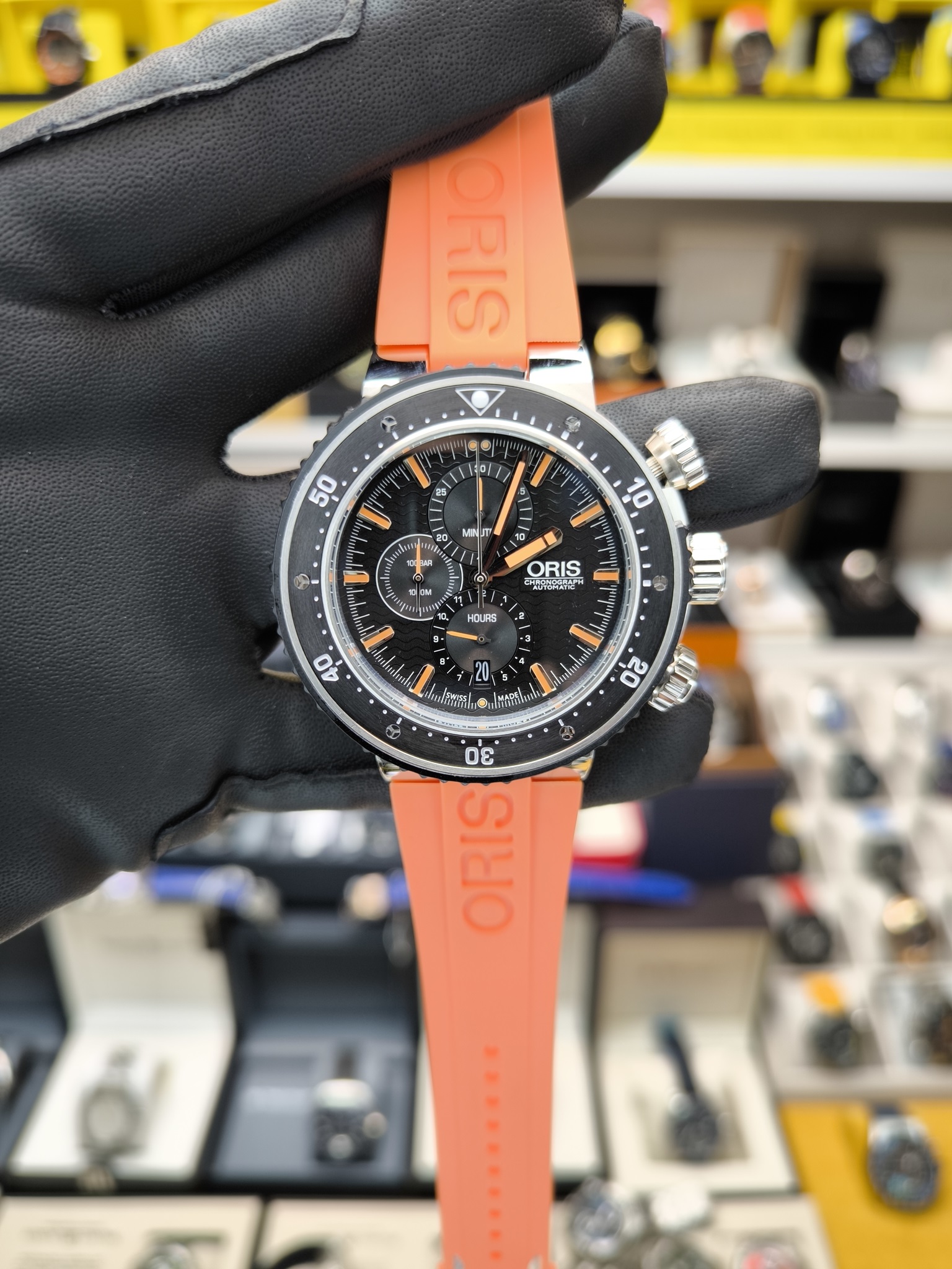 ORIS ORIS AQUIS DEPTH GAUGE PRO DIVER CRONOGRAPH Replika Saat ...