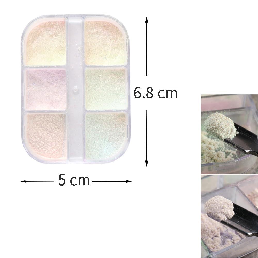 Nail Art Tırnak Süsleme İnci Tozu 6lı Set Ayna Tozu - Abanails