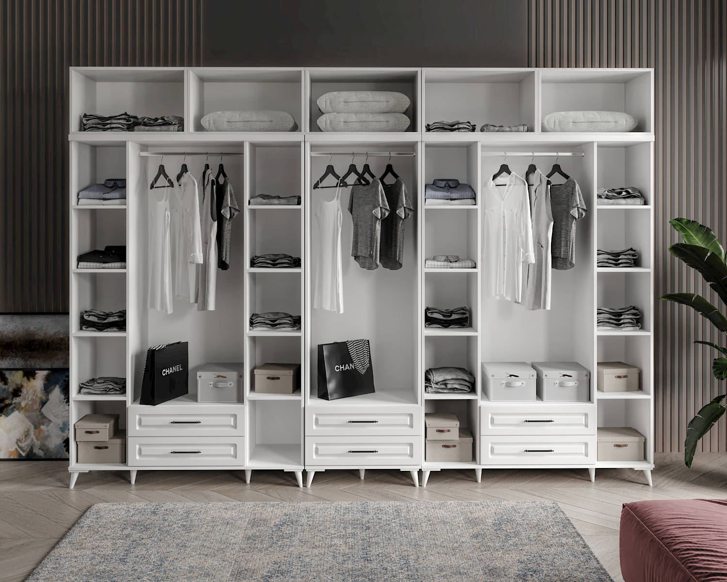 Nevada 2 Kapaklı MDF Gardırop | GuneyStore