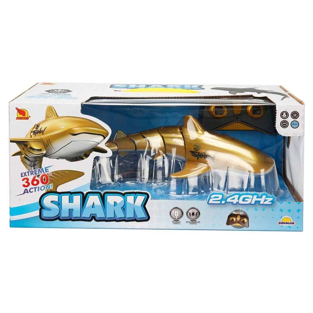 Suncon Uzaktan Kumandalı 360 Derece Dönen Köpek Balığı Sarı 30 cm | Su ...