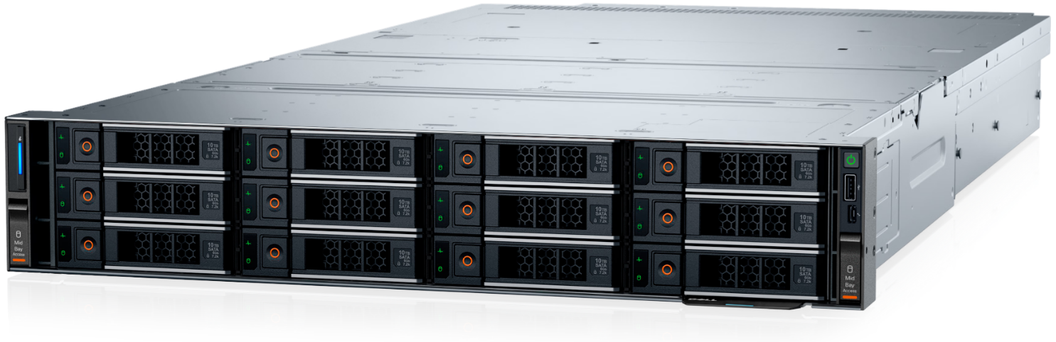 DELL PowerEdge R760XD2 2*Xeon Sİlver 4410Y (12C/3.9Ghz) 64GB DDR5 ...