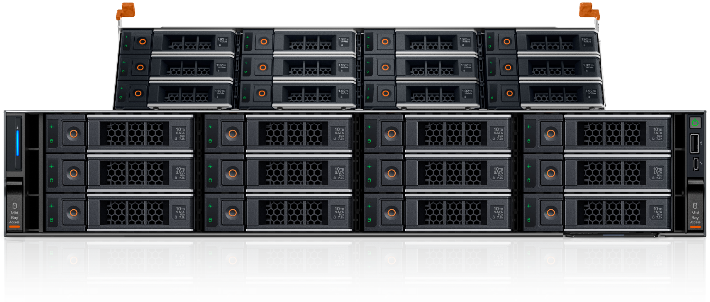 DELL PowerEdge R760XD2 2*Xeon Sİlver 4410Y (12C/3.9Ghz) 64GB DDR5 ...