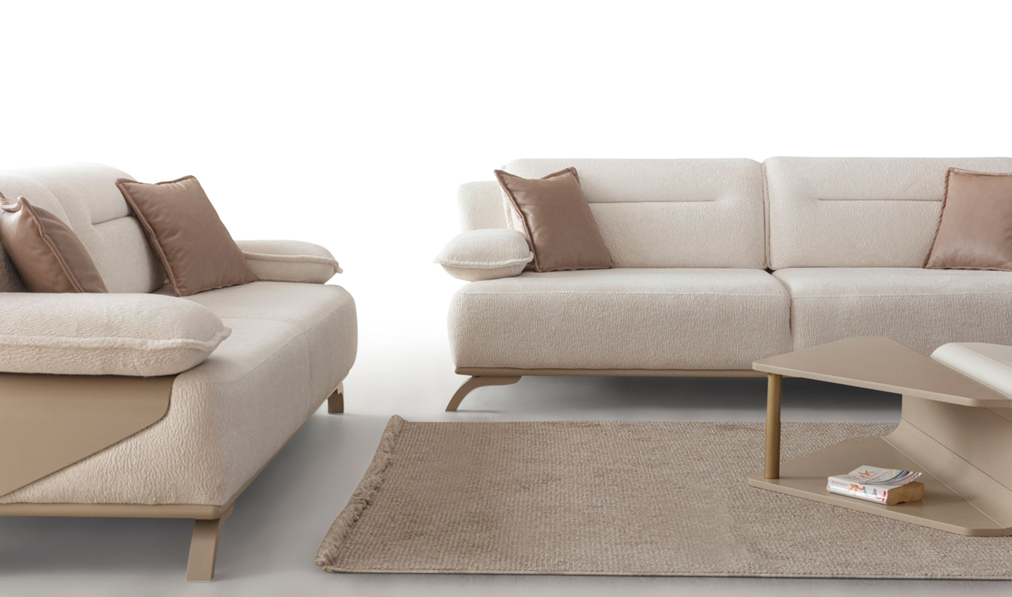 Naples Sofa Set - Wooden Leg - CaddeYıldız Furniture