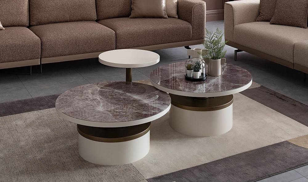 Perla Coffee Table Set - CaddeYıldız Furniture