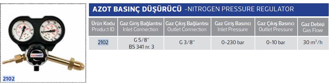AZOT REGÜLATÖRÜ 2102 « MTM GAZ