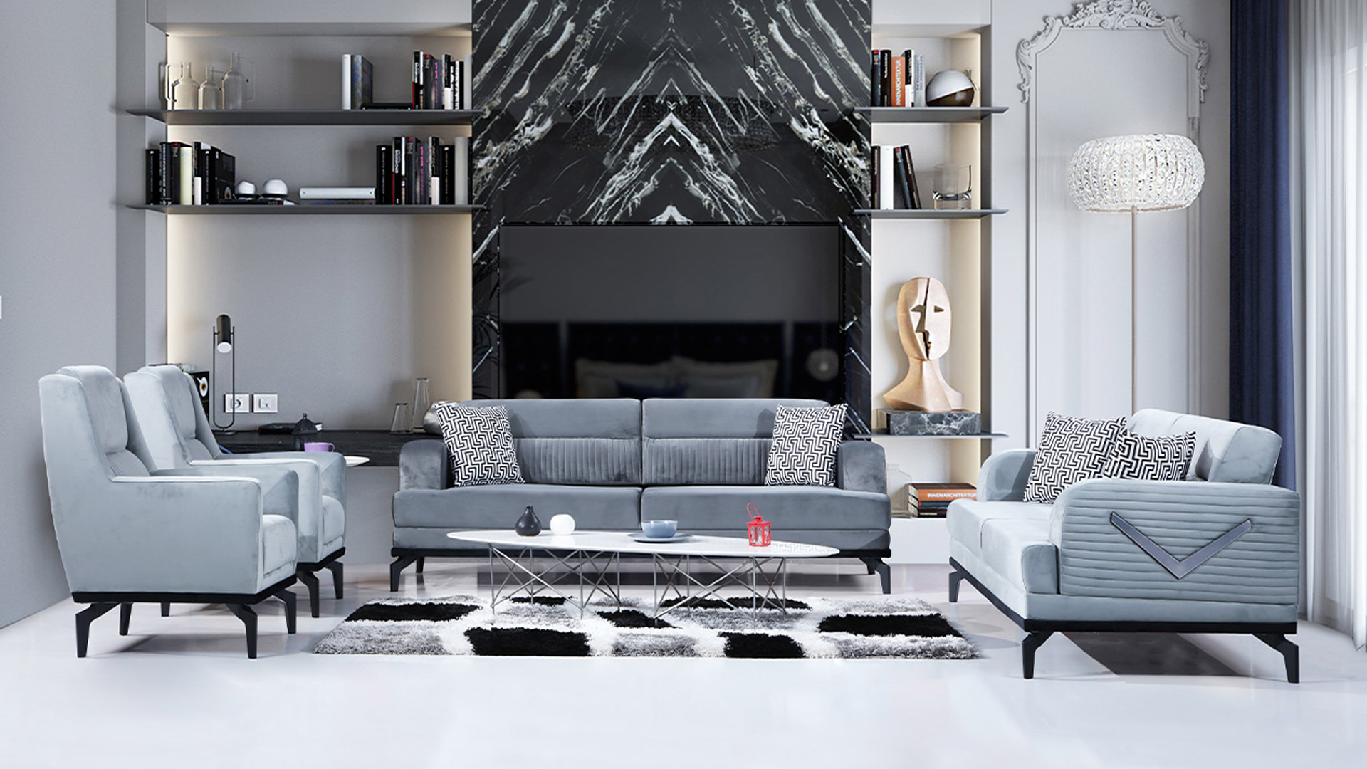 Defne Lux Sofa Set « gunesfurniture.com