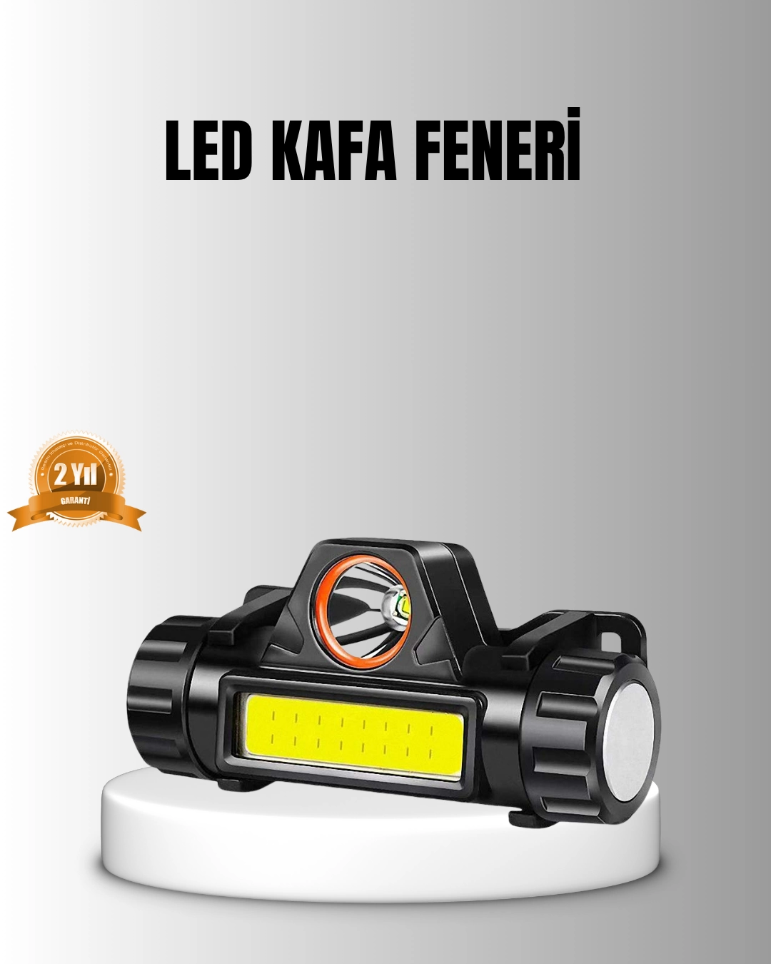 BFS Şarjlı LED Kafa Feneri Çift Fonksiyonlu, 200LM Işık Gücü, IP44 Suya ...