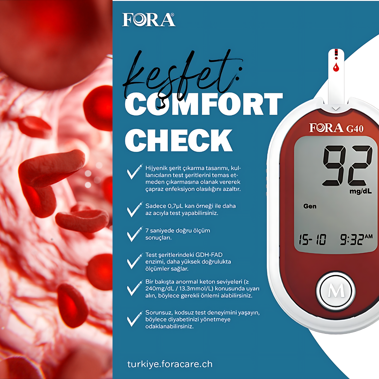FORA Comfort G40-Şeker Ölçüm Cihazı « genoryonmedikal.com
