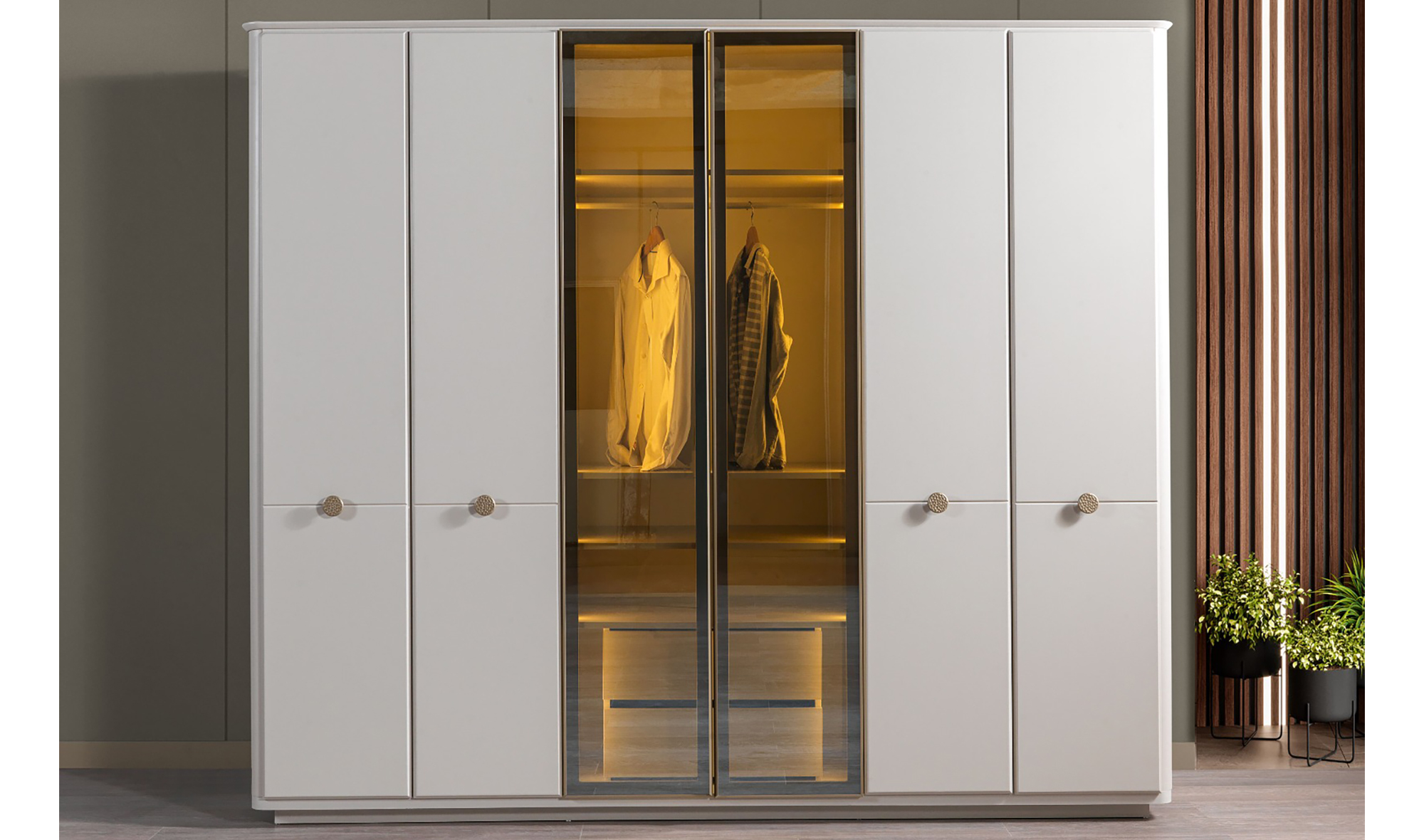 Petunya 6 Kapılı Gardrop - CaddeYıldız Mobilya