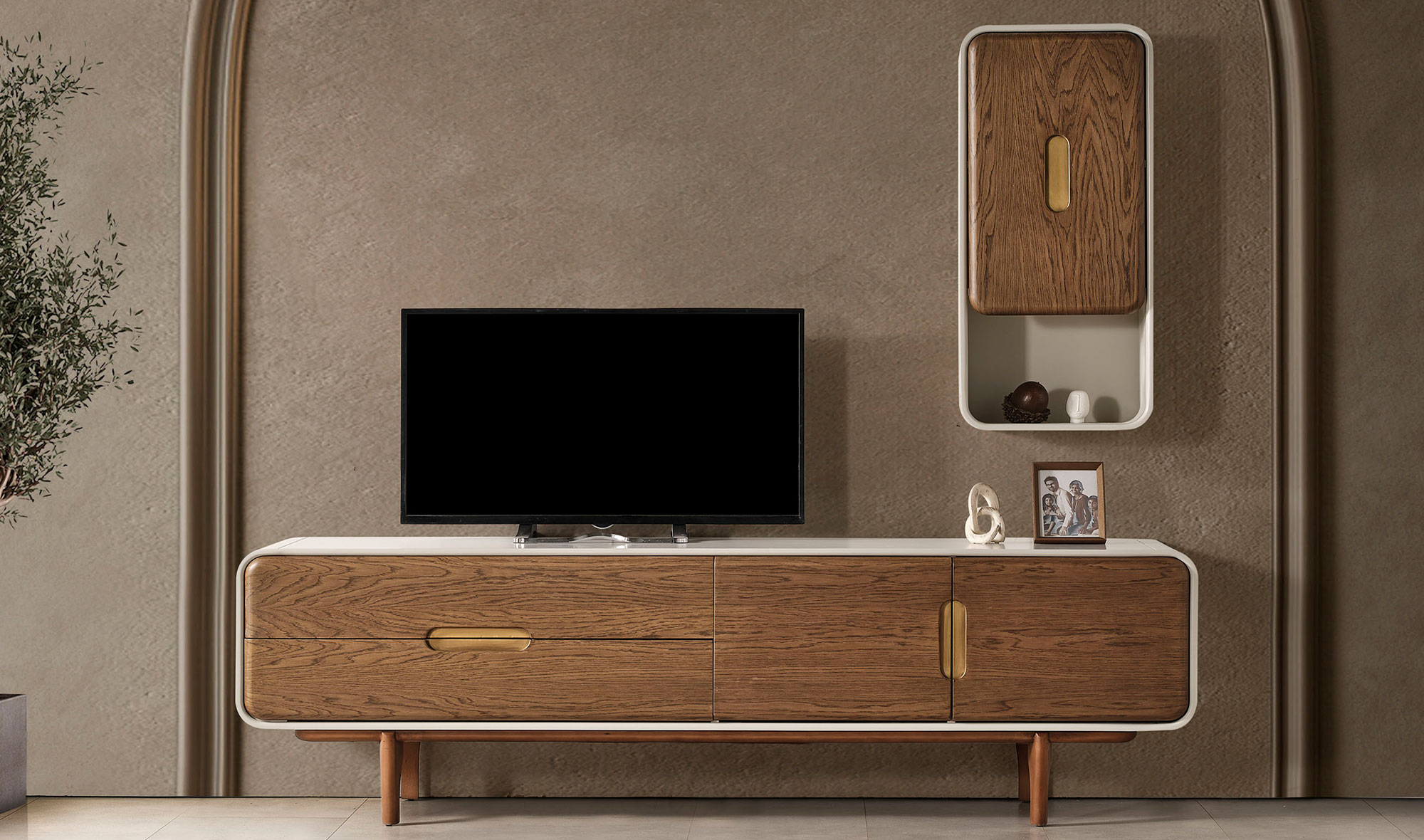 Toronto Tv Ünitesi - Meşe - CaddeYıldız Mobilya